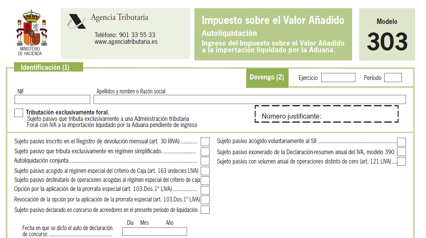 Modelo 303 novedades 2021
